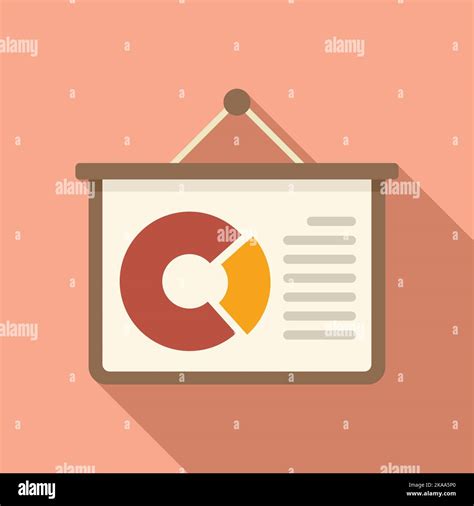 Wall Banner Icon Flat Vector Segment Market Customer Target Stock