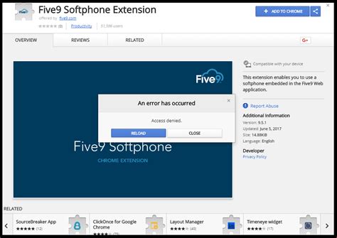 Plus Applications Error An Error Has Occurred Access Denied When Adding The Softphone