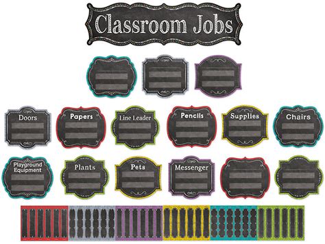 Chalk It Up Classroom Jobs Bulletin Board Set At Lakeshore Learning