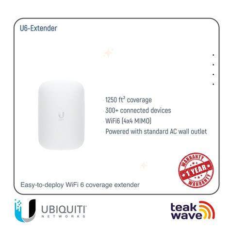 Ubiquiti U6 Extender Access Point U6 Extender ~ Teakwave