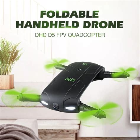 DHD D5 Drone With 480P Camera Wifi FPV Foldable Selfie Drone Altitude