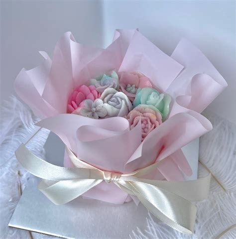Flower Bouquet Agar Agar Cake Jelly Fruit Cake Food And Drinks
