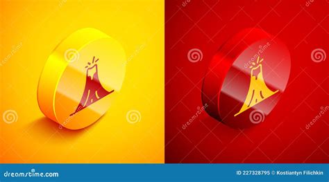 Isometric Of Volcano In Cross Section Infographic Structure With