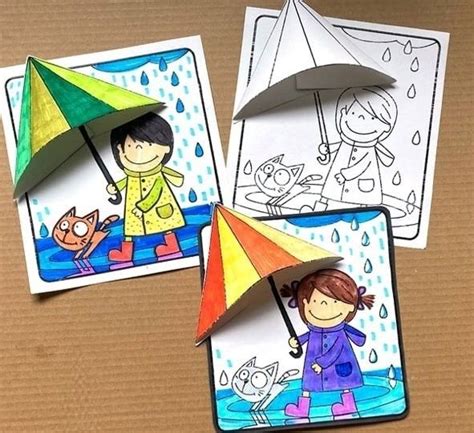 Regenschirm Craftivity Für Elfchen Gedichte Oder Kleine Schreibanlässe