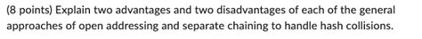 Solved 8 Points Explain Two Advantages And Two