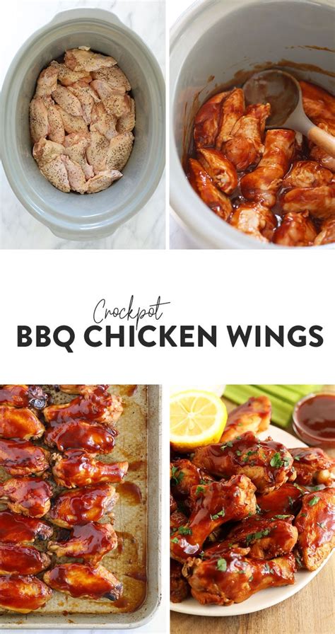 Bbq Crock Pot Chicken Wings Super Easy Fit Foodie Finds
