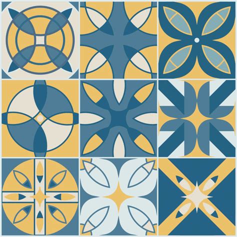 Vinilo Para Mueble Azulejos Elegantes