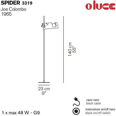 Spider 3319 Oluce Floor Light Joe Colombo 1965