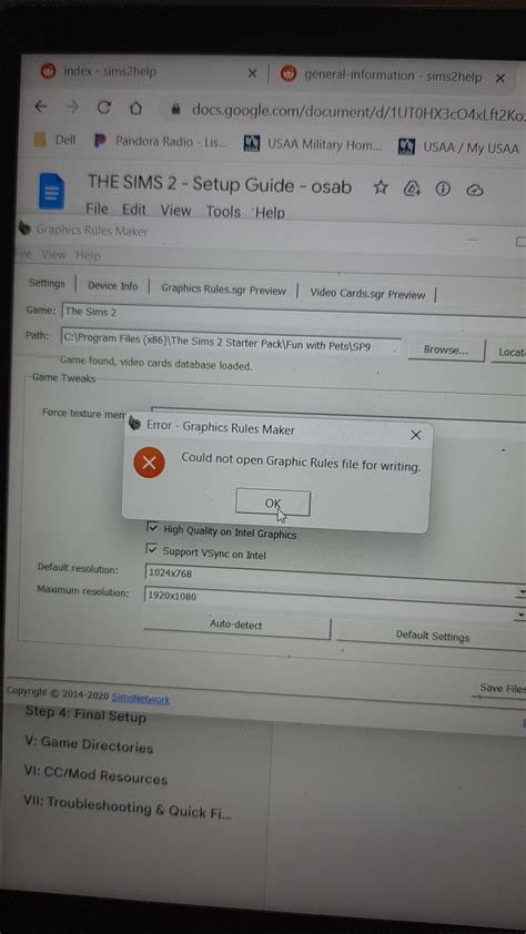 Why Does Grm Say This Everytime I Try To Save My Settings Ive Updated