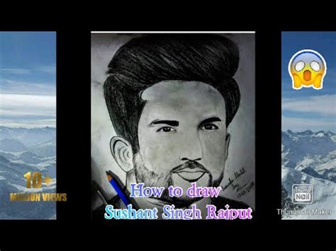 How To Draw Sushant Singh Rajput Outline Step By Step Part 1 YouTube