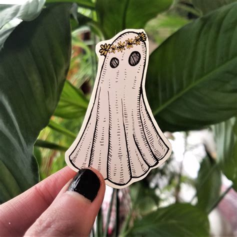 Cute Ghost Sticker Pack Spooky T Happy Ghouls Laptop Decal Etsy