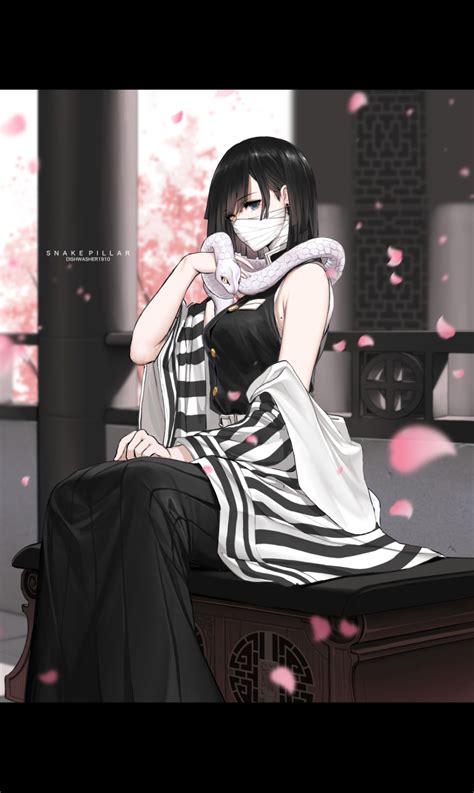 Iguro Obanai And Kaburamaru Kimetsu No Yaiba Drawn By Dishwasher1910