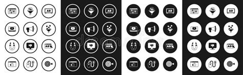 Set Advertising Megaphone Laptop With Star Browser Setting Lead