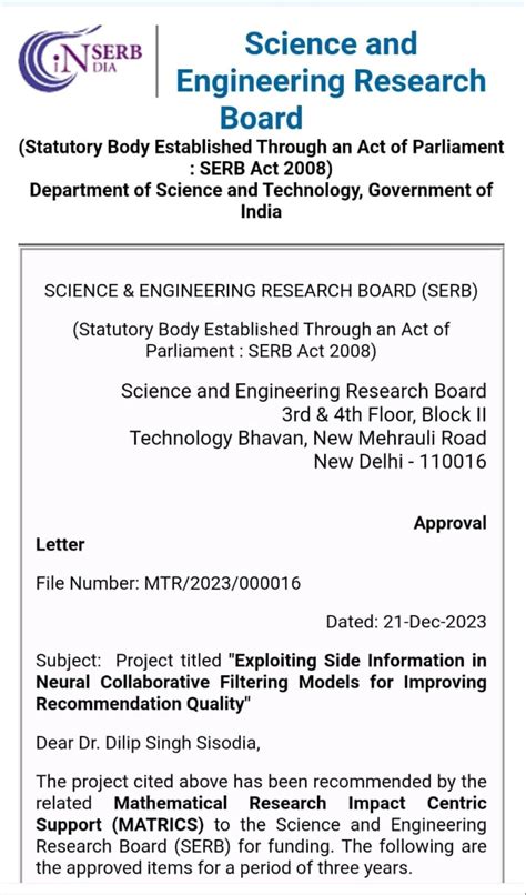 Dr Dilip Singh Sisodia On Linkedin Research Matrics Research Grant 72 Comments
