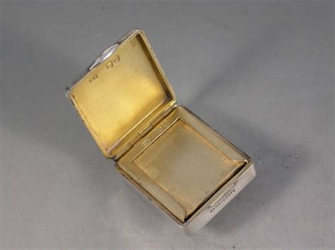 Victorian Enamelled Silver One Penny Lilac Stamp Case By George Heath