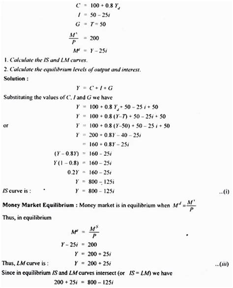 Algebraic Analysis Of Is Lm Model With Numerical Problems