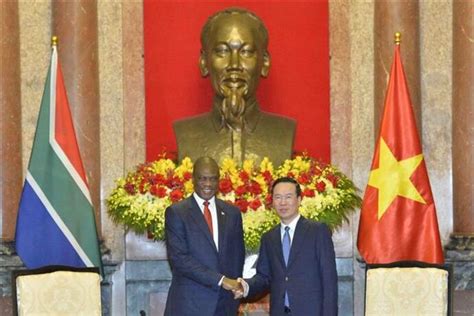 Le Président Vo Van Thuong Reçoit Le Vice Président Sud Africain Paul
