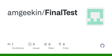 github amgeekin finaltest