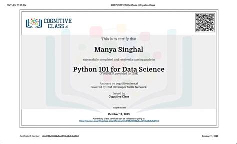 manya singhal on linkedin python ibm certification datascience