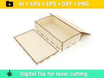 Double Bottom Box Vector For CNC Svg Vector File