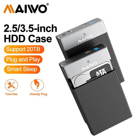 Maiwo Hdd Enclosure Inch Ssd Case Usb To Sata External Case Adapter Mobile