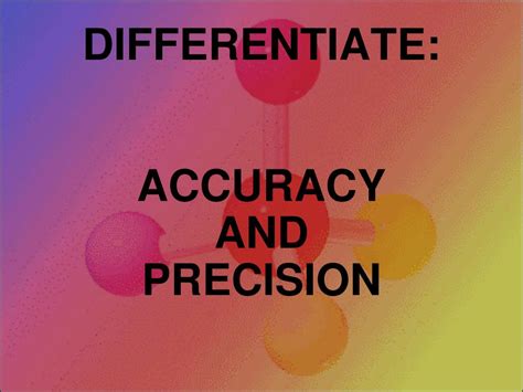 Ppt Differentiate Accuracy And Precision Powerpoint Presentation