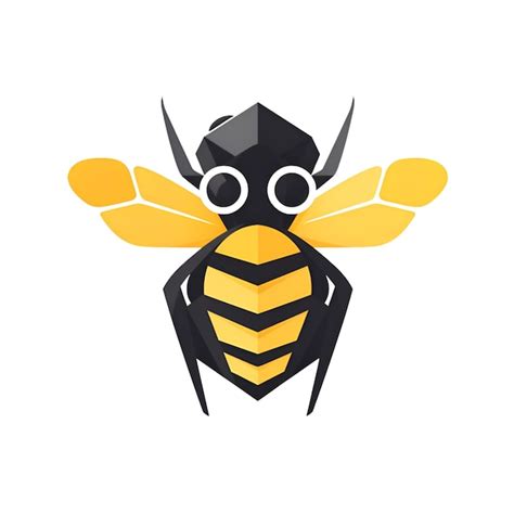 Icono de abeja aislado en un fondo blanco ilustración vectorial Foto