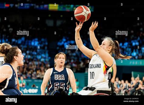Paris Frankreich 30 August Rollstuhlbasketball Deutschland Usa