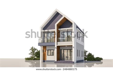 Architecture 3d Rendering Illustration Modern Minimal Stock Illustration 2484880175 Shutterstock