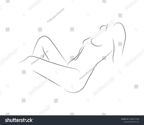 Beautiful Naked Woman Line Art Female Stock Vector Royalty Free Shutterstock
