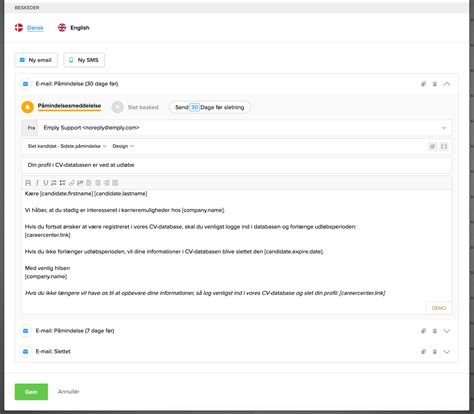 Opretrediger Gdpr Sletteregler Emply
