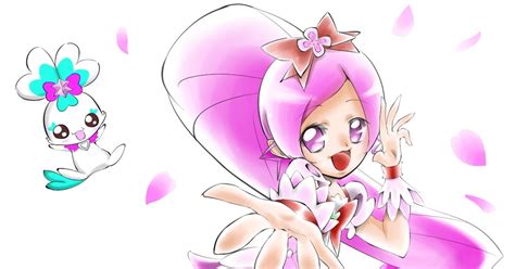 ハートキャッチプリキュア キュアブロッサム（花咲つぼみ）＆シプレ描いてみた🌸 絵描きのイラスト Pixiv