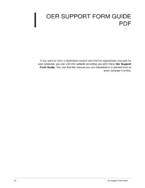 Fillable Online Oer Support Form Guide Oer Support Form Guide Fax Email Print PdfFiller