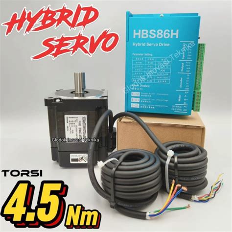 jual hybrid servo stepper motor driver set kit nema34 nema 34 close
