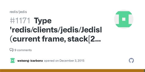 Type Redis Clients Jedis Jedispoolconfig Current Frame Stack[2] Is