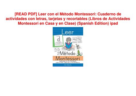 Ppt Read Pdf Leer Con El M Todo Montessori Cuaderno De Actividades