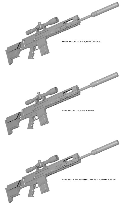 Mk 20 Ssr High Poly Vs Low Poly Vs Normal Map By Dazzerfong On