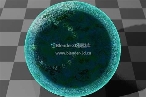 程序性绿色装饰玻璃贴图 Blender材质球纹理贴图模型下载 Blender3d模型库