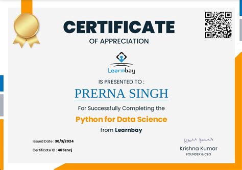 Finished Python Course With Learnbay Prerna Singh Posted On The Topic Linkedin