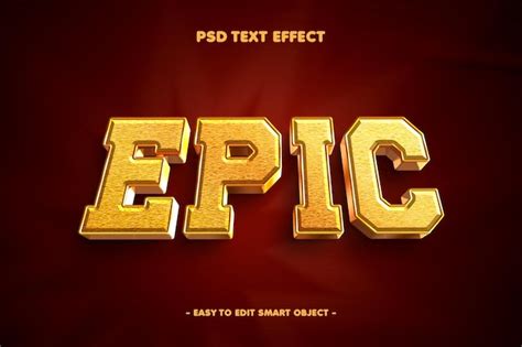 Premium Psd Epic Golden Style Editable Text Effect
