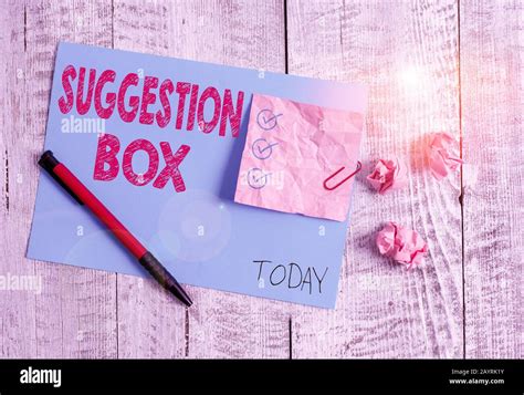 Conceptual Hand Writing Showing Suggestion Box Concept Meaning