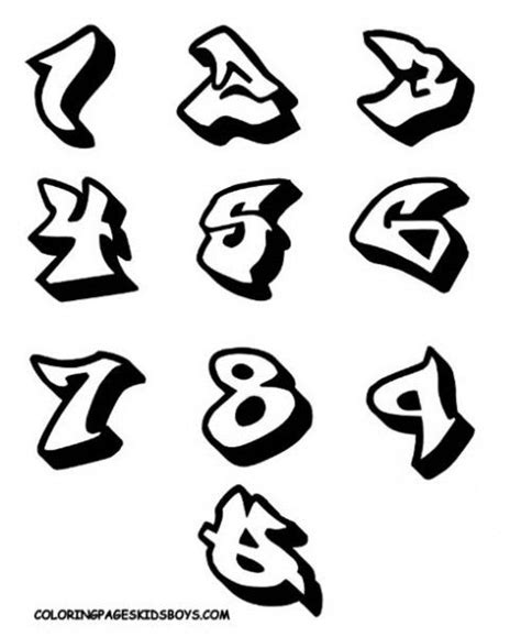 Graffiti Numbers Graffiti Lettering Fonts Graffiti Words
