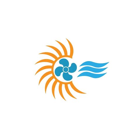 Símbolo Del Sistema De Ventilación Del Logotipo Del Aire Acondicionado