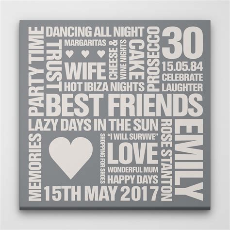 Personalised Word Block Word Art Print Personalised Word Etsy Uk