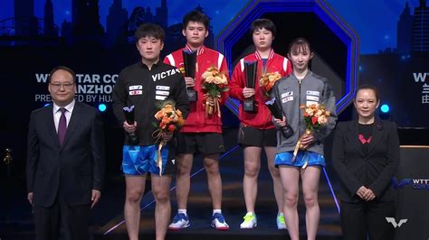 【動画】【混合ダブルス表彰式】優勝：林詩棟／蒯曼 準優勝：張本智和／早田ひな｜wttスターコンテンダー蘭州 スポーツナビ「テレ東卓球チャンネル」