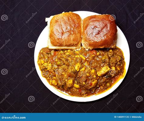 Pav Bhaji Popular Fast Food Dish Stock Image Image Of Roll Spices