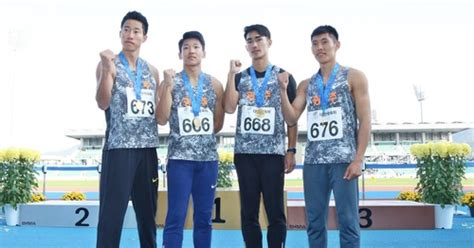 400m 계주 1위 광주광역시청 선수들
