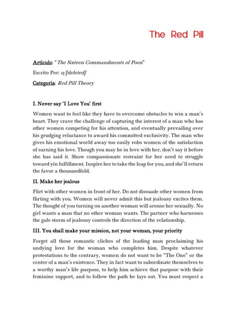The Sixteen Commandments Of Poon Pdf Jealousy Love