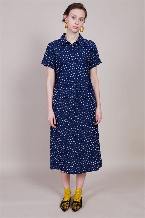 Hansel From Basel Daisy Edith Top Navy Garmentory