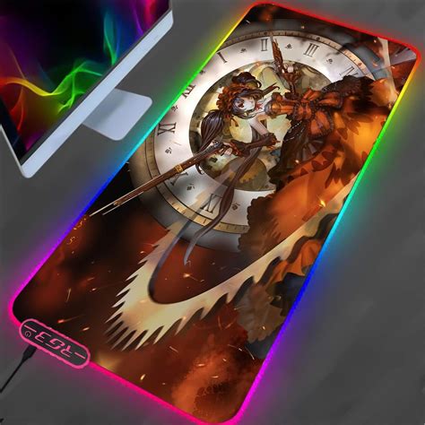Mouse Pads Rgb Anime Tokisaki Kurumi Gaming Mouse Pad